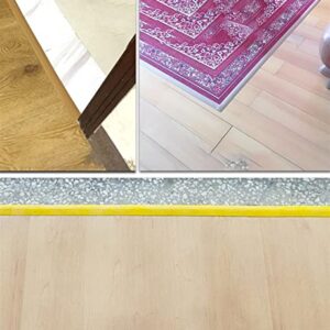 GQQG 6.5FT Self Adhesive Carpet Floor Transition Strip, Threshold Strip for Doorway, Peel & Stick Edge Trim, Suitable Transitions with a Height Difference Within 3mm, White