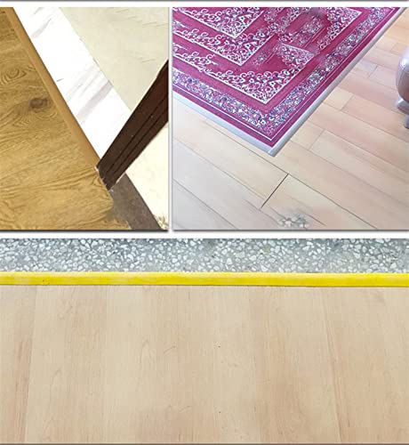 GQQG 6.5FT Self Adhesive Carpet Floor Transition Strip, Threshold Strip for Doorway, Peel & Stick Edge Trim, Suitable Transitions with a Height Difference Within 3mm, White