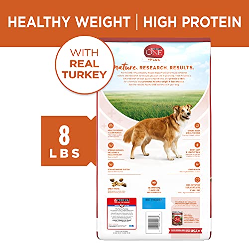 Purina ONE Plus Healthy Weight High-Protein Dog Food Dry Formula - 8 Lb. Bags