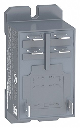 Schneider Electric 230VAC, 6-Pin Bottom Flange, Din Rail Enclosed Power Relay; Electrical Connection: 1/4" Tab Terminal