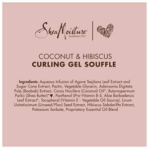 SheaMoisture Curling Gel Souffle for Thick, Curly Hair Coconut , Hibiscus to Moisturize and Protect Hair 12 oz