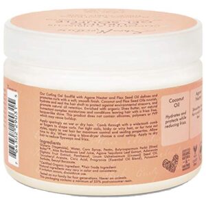 SheaMoisture Curling Gel Souffle for Thick, Curly Hair Coconut , Hibiscus to Moisturize and Protect Hair 12 oz