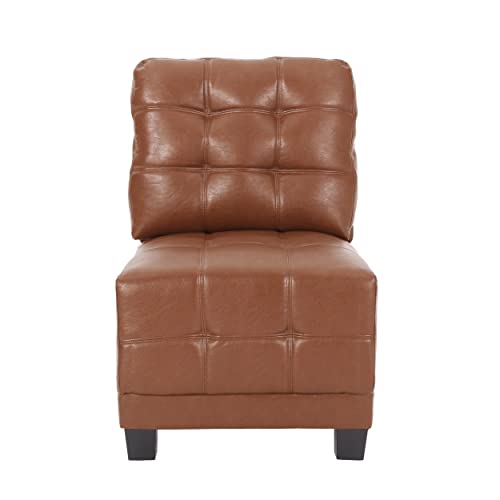 Christopher Knight Home Harlar Sofas, Cognac Brown + Dark Brown