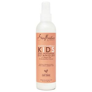 sheamoisture kids extra moisturizing detangler for curly hair coconut and hibiscus kids detangler with shea butter 8 oz