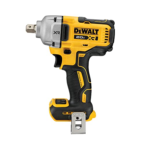 DEWALT 20V MAX XR Cordless Impact Wrench, 1/2", Includes Detent Pin Anvil and Belt Clip, Bare Tool Only (DCF892B)