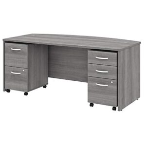 bush business furniture studio c desk, platinum gray