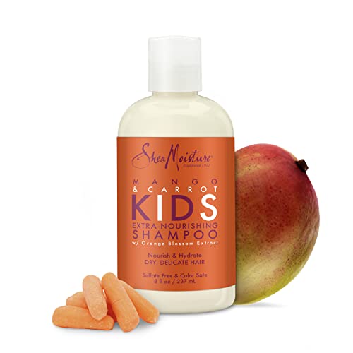 SheaMoisture Extra-Nourishing Shampoo hair care for Kids Mango Carrot with Shea Butter 8 oz