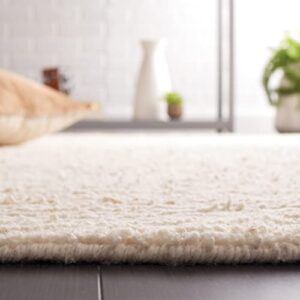 Safavieh Casablanca Collection 3' x 5' Beige/Ivory CSB793B Handmade Stripe Wool 0.8-inch Thick Area Rug