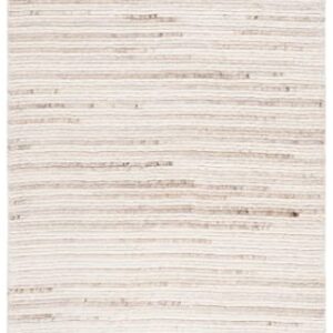 Safavieh Casablanca Collection 3' x 5' Beige/Ivory CSB793B Handmade Stripe Wool 0.8-inch Thick Area Rug