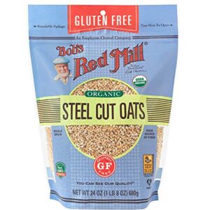 Bob's Red Mill Gluten Free Organic Steel Cut Oats (24 Ounce, Pack of 2)