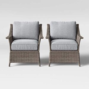 threshold foxborough 2pk patio club chair (gray)