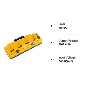 DCB104 Replacement for Dewalt Battery Charger Station 20V,Compatible with Dewalt 20V Battery (Yellow)