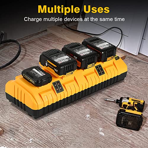 DCB104 Replacement for Dewalt Battery Charger Station 20V,Compatible with Dewalt 20V Battery (Yellow)