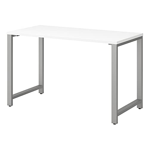 Bush Business Furniture 400 Series Table Desk with Metal Legs, 48W x 24D, White