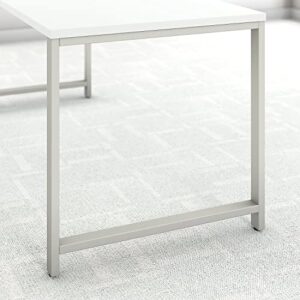 Bush Business Furniture 400 Series Table Desk with Metal Legs, 48W x 24D, White