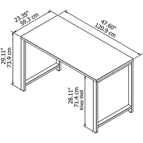 Bush Business Furniture 400 Series Table Desk with Metal Legs, 48W x 24D, White