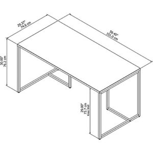 Bush Business Furniture Office by Kathy Ireland Method Table Desk, 60W, White