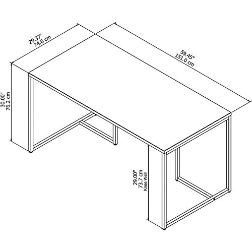 Bush Business Furniture Office by Kathy Ireland Method Table Desk, 60W, White