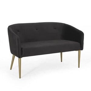 christopher knight home brayer loveseat, black + gold