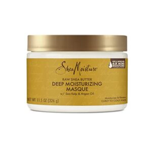 sheamoisture raw shea butter deep moisturizing hair masque for curly hair raw shea butter deep conditioner to moisturize and renew hair 11.5 oz