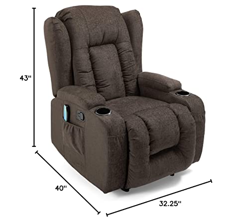 Christopher Knight Home Lavonia Massage Recliner, Brown + Black