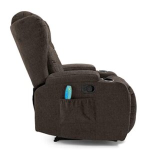 Christopher Knight Home Lavonia Massage Recliner, Brown + Black