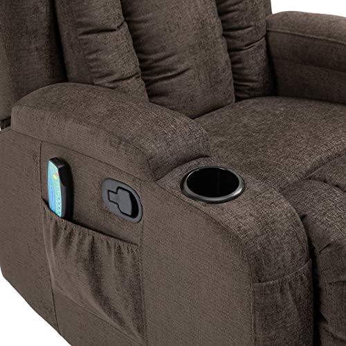 Christopher Knight Home Lavonia Massage Recliner, Brown + Black