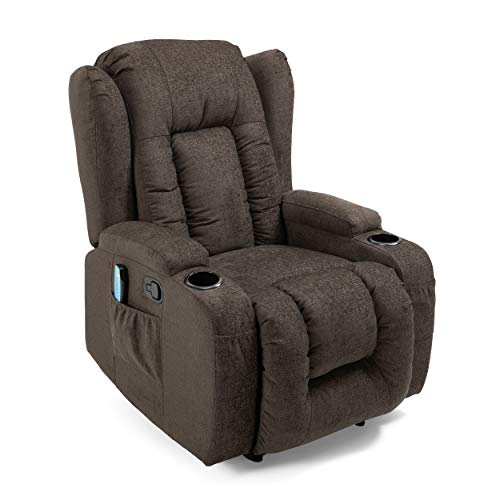 Christopher Knight Home Lavonia Massage Recliner, Brown + Black