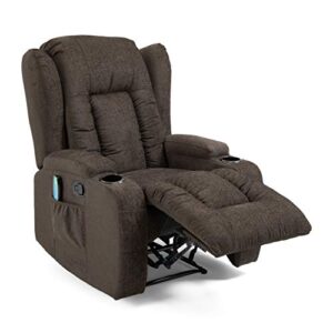 Christopher Knight Home Lavonia Massage Recliner, Brown + Black