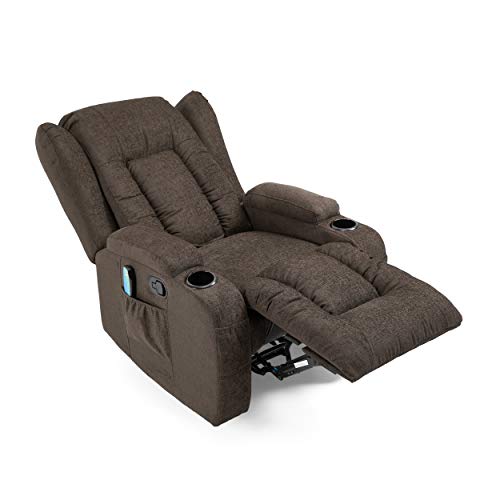 Christopher Knight Home Lavonia Massage Recliner, Brown + Black