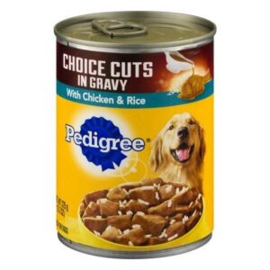 pedigree choice cuts in gravy chicken & rice wet dog food (pack of 2)