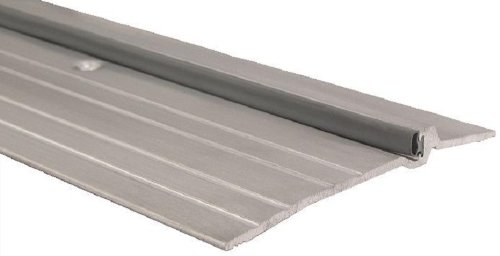 Pemko Latching Panic Exit Threshold, Mill Finish Aluminum with Gray Vinyl Insert, 5"W x 36"L x 1/2"H