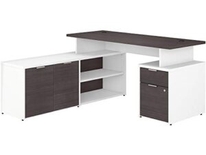 bush business furniture jamestown 60w l shaped desk with drawers