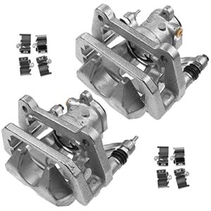 a-premium disc brake caliper assembly with bracket compatible with select chrysler and jeep models – 200 2015-2017, cherokee 2014-2020 – rear driver and passenger side, 2-pc set