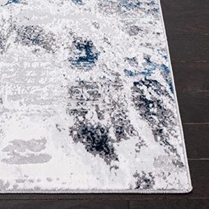 SAFAVIEH Amelia Collection 10' x 14' Grey/Blue ALA232G Modern Abstract Non-Shedding Living Room Dining Bedroom Area Rug