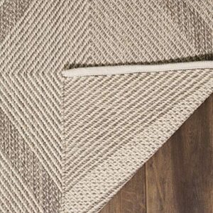 Safavieh Montauk Collection 10' x 14' Grey MTK821A Handmade Cotton Living Room Dining Bedroom Area Rug