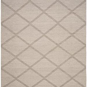 Safavieh Montauk Collection 10' x 14' Grey MTK821A Handmade Cotton Living Room Dining Bedroom Area Rug