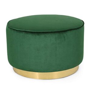 christopher knight home croton ottoman, emerald + gunmetal