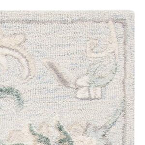 SAFAVIEH Glamour Collection 9' x 12' Light Blue/Ivory GLM624L Handmade Premium Wool Area Rug