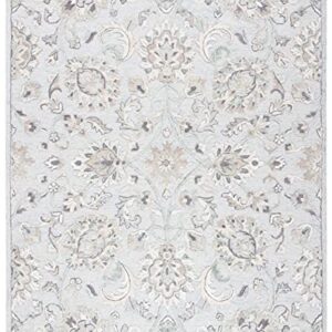 SAFAVIEH Glamour Collection 9' x 12' Light Blue/Ivory GLM624L Handmade Premium Wool Area Rug