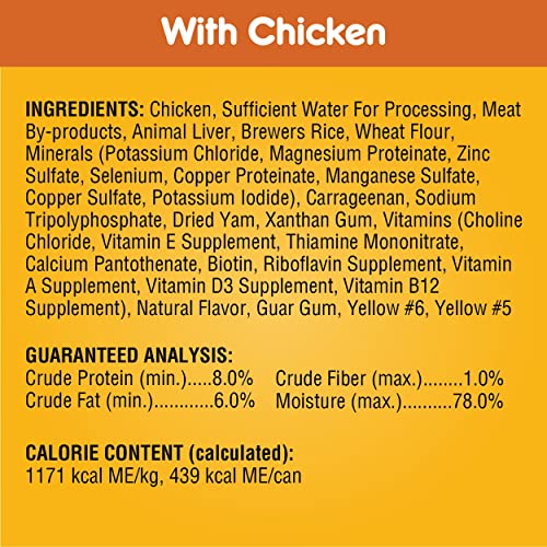 PEDIGREE CHOPPED GROUND DINNER Adult Canned Soft Wet Dog Food Variety Pack, with Chicken and with Beef, 13.2 oz. Cans 12 Pack