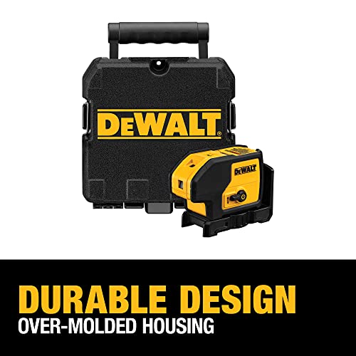 DEWALT Line Laser, Self-Leveling, 3-Beam , Red (DW083K) , Yellow