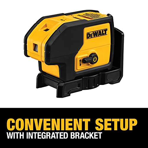 DEWALT Line Laser, Self-Leveling, 3-Beam , Red (DW083K) , Yellow