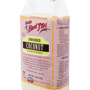 Bob's Red Mill Shredded Coconut (Unsweetened), 12 Ounce (Pack of 4)