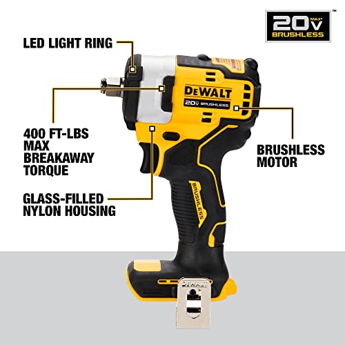 DEWALT DCF911B 20V MAX* 1/2" Impact Wrench with Hog Ring Anvil (Tool Only)