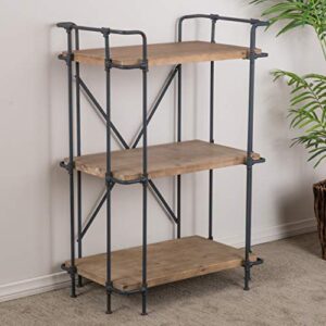 Christopher Knight Home Yorktown 4-Shelf Bookcase, Antique & Yorktown 3-Shelf Bookcase, Antique