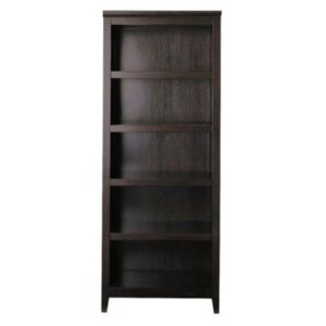 threshold carson 5 shelf bookcase, espresso finish