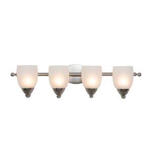 yosemite home decor 1261-4v-bn 4 light vanity light, brushed nickel