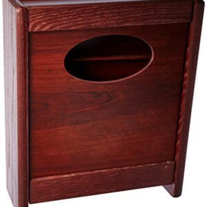 Wooden Mallet Combo Towel Dispenser and Glove/Tissue Holder, Mahogany