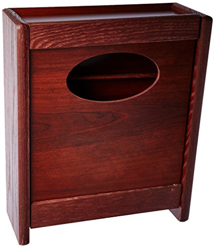 Wooden Mallet Combo Towel Dispenser and Glove/Tissue Holder, Mahogany